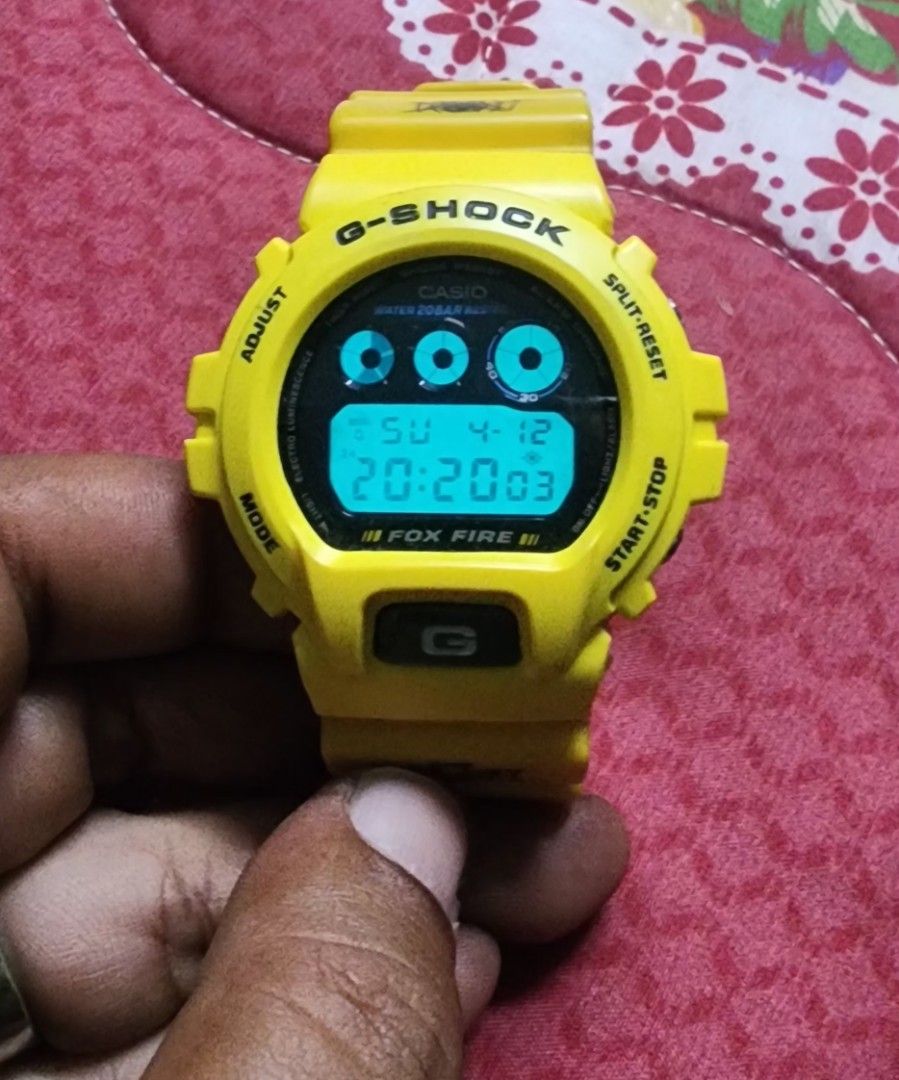 Casio G-Shock Fox Fire Yellow Watch, Men's Fashion, Watches ...