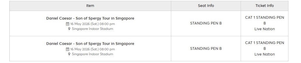Daniel Caesar: Son of Spergy Tour 2026 - Singapore, Tickets & Vouchers ...