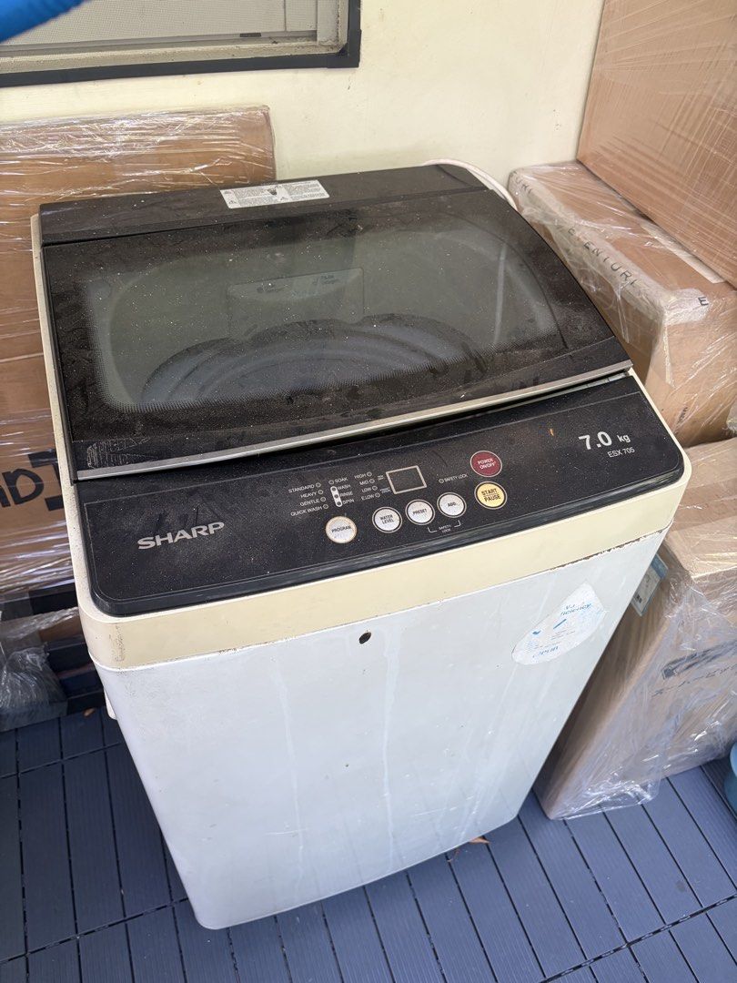 Sharp 7.0kg Top Load Washing Machine, TV & Home Appliances, Washing ...