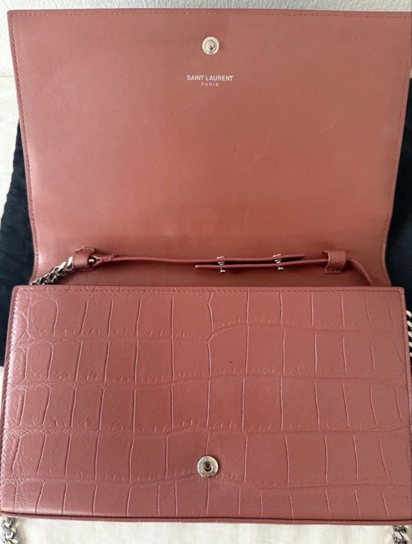 Saint Laurent Classic Monogram Wallet on Chain, Luxury, Bags & Wallets ...