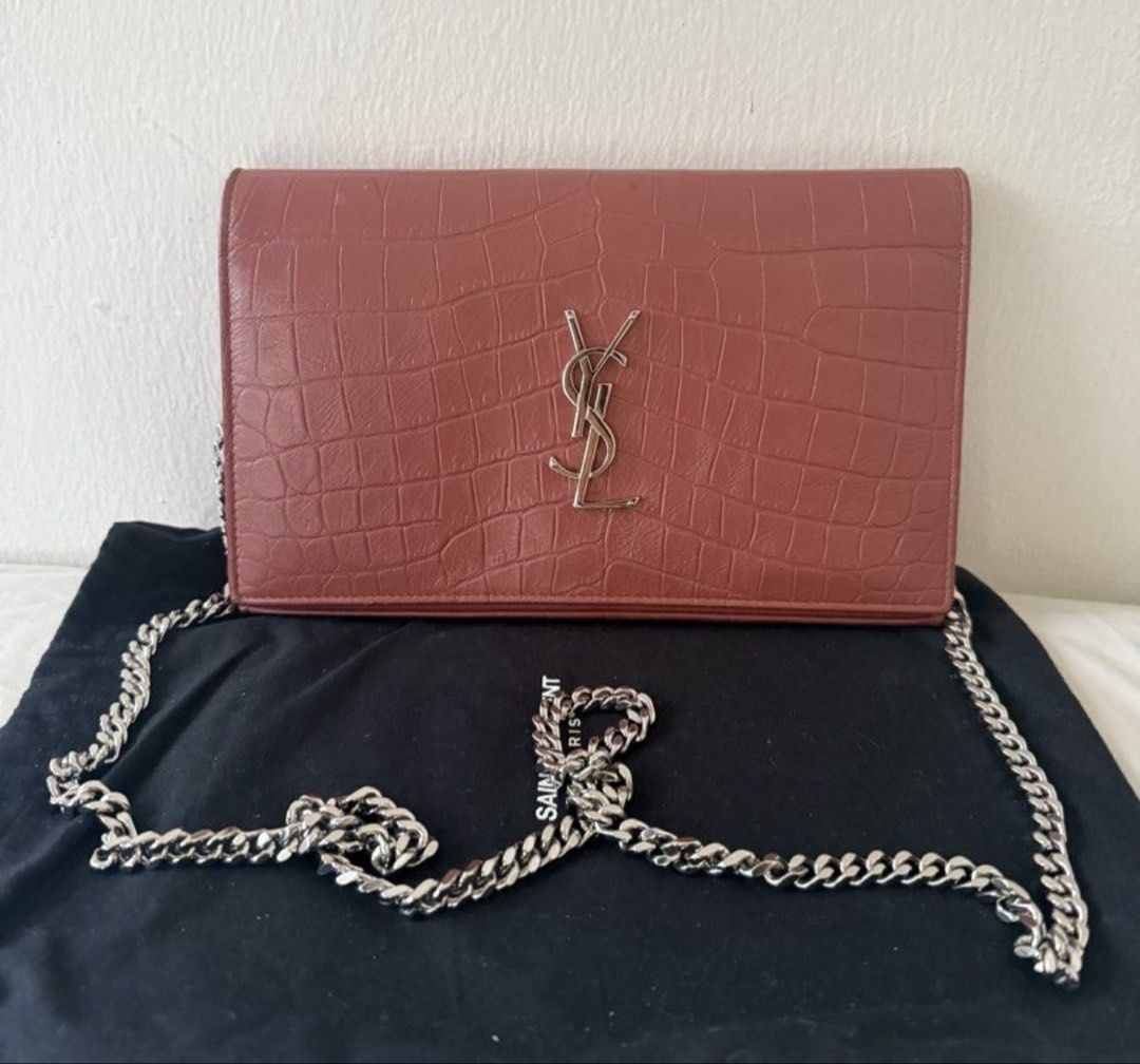 Saint Laurent Classic Monogram Wallet on Chain, Luxury, Bags & Wallets ...