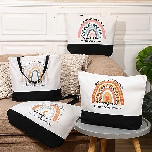 10 Pieces Teacher Appreciation Gifts Canvas Teacher Tote Bag Reusable ...