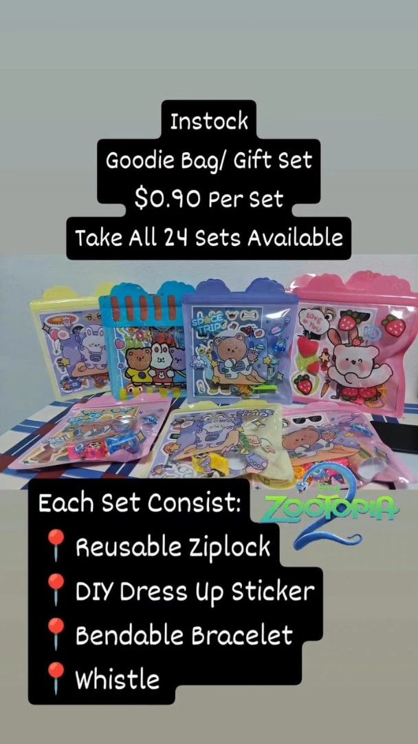 Birthday Goodie Bag/ Gift Set - Zootopia, Spiderman, Sanrio, Hobbies ...