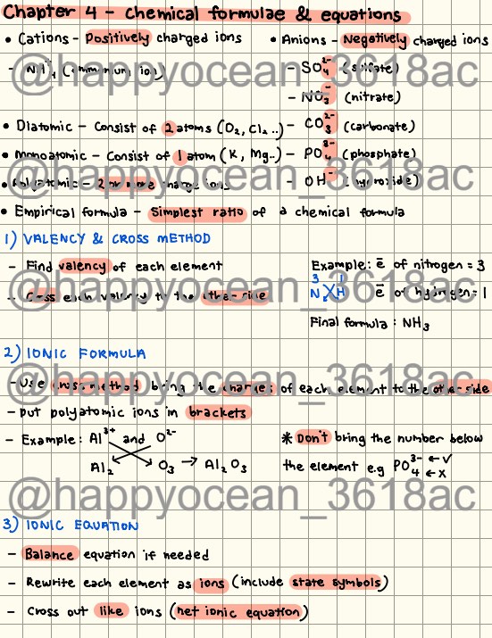 IGCSE Chemistry 0620 Revision Notes (States of matter, Atomic structure ...