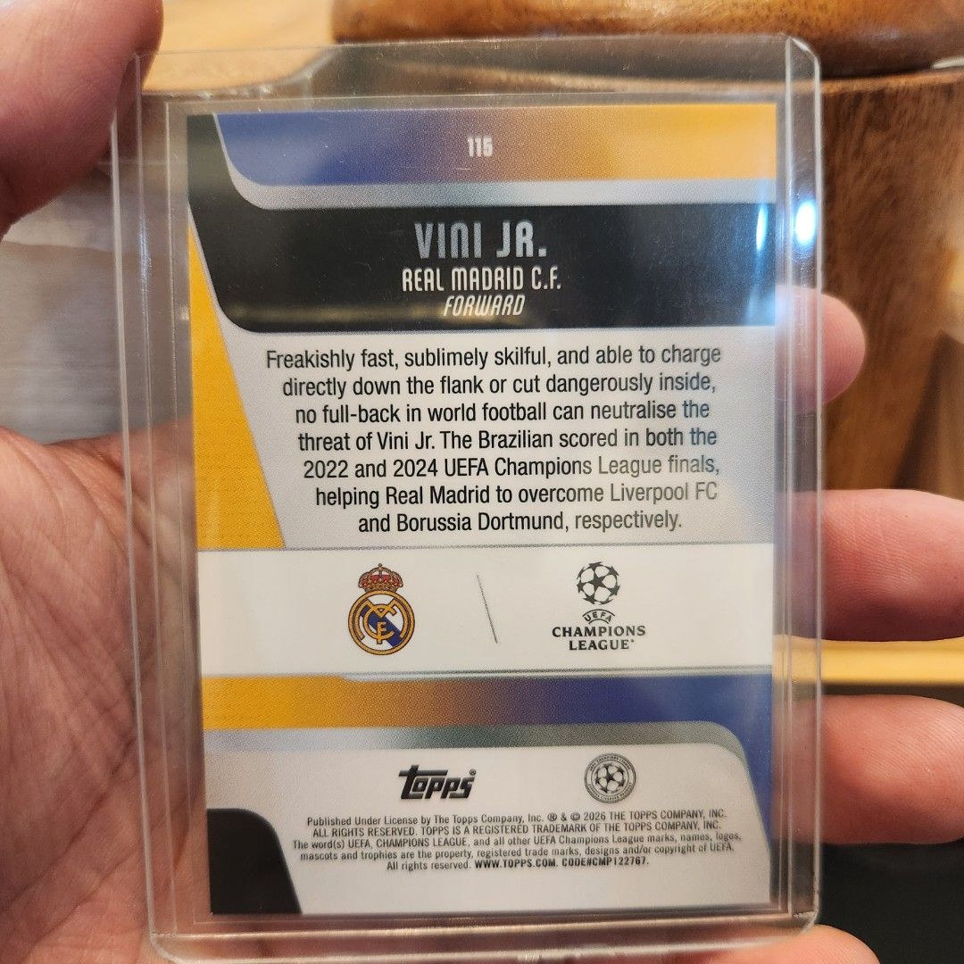 Topps UCC Flagship 25/26 Vinicius Jr. Parallel Numbered 65/250, Hobbies ...