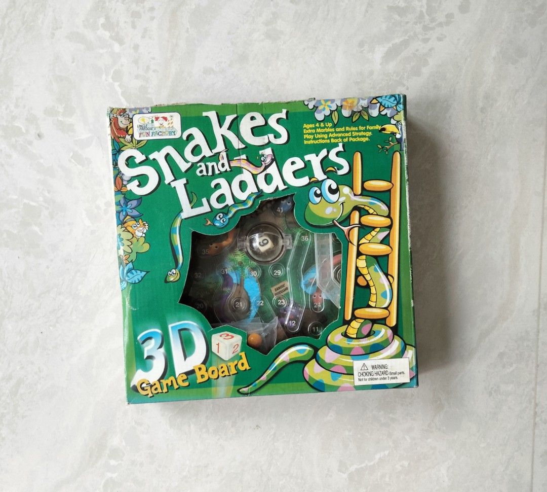 3D Snakes and Ladders Board Game, Hobbies & Toys, Toys & Games on Carousell