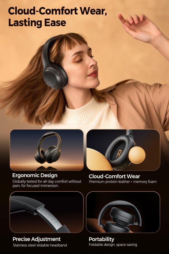 SoundPEATS Cove Pro Wireless Headphones, Audio, Headphones & Headsets ...