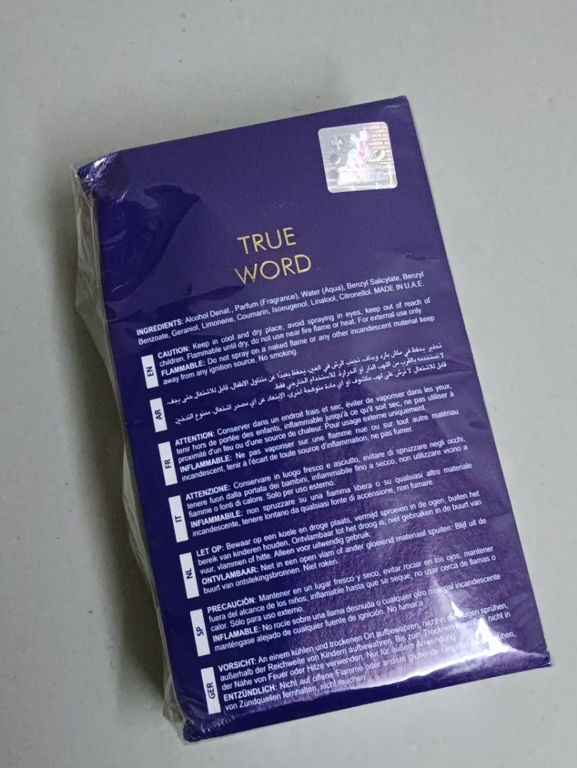 TRUE WORD BY MAISON ALHAMBRA 100ML EDP PERFUME FROM THE UAE, Beauty ...