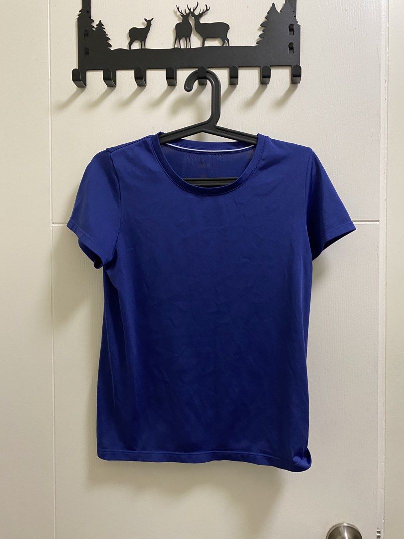 Uniqlo Indigo Activewear, Women's Fashion, Tops, Shirts on Carousell