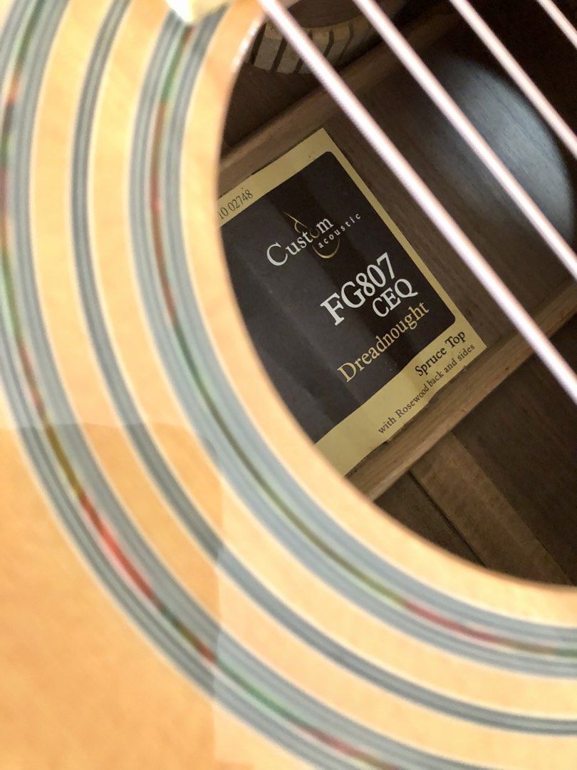 Custom Acoustic Electric Guitar, Hobbies & Toys, Musical Instruments on ...