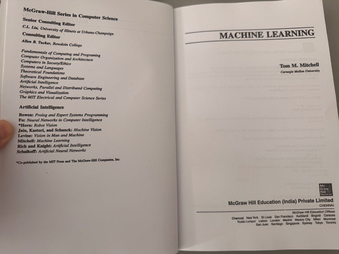 Machine Learning by Tom M. Mitchell, Hobbies & Toys, Books & Magazines ...
