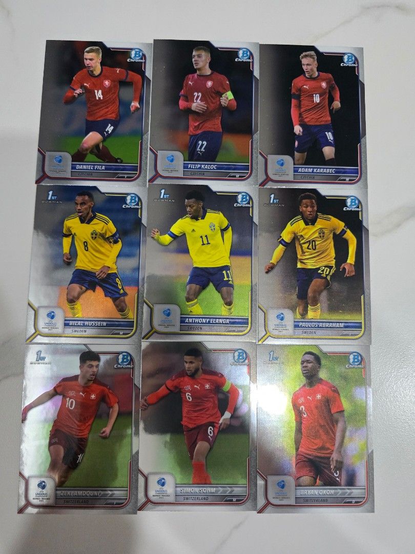 2022 Bowman Chrome UEFA Soccer Cards, Hobbies & Toys, Toys & Games on ...