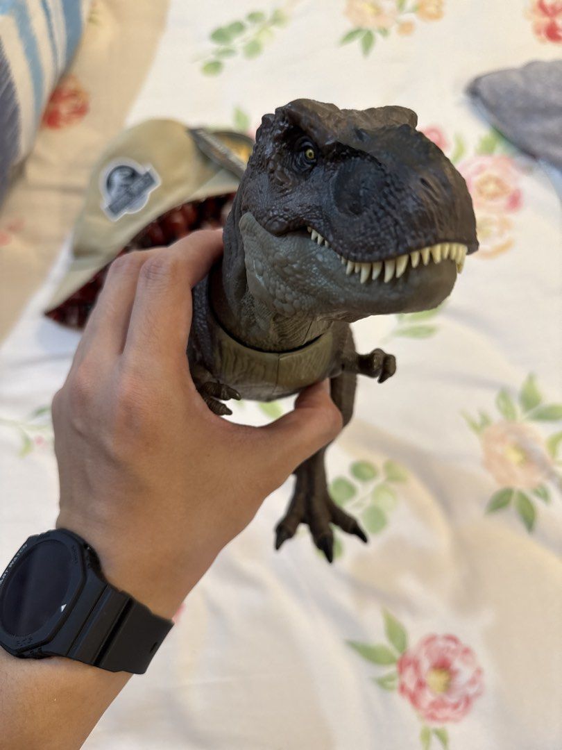 [All for $90]Jurassic World T-Rex Dinosaur Figure+HAT, Hobbies & Toys ...