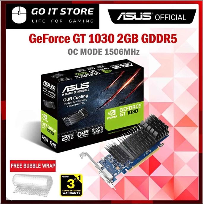 ASUS GeForce GT 1030 2GB GDDR5 Graphics Card, Computers & Tech, Parts ...