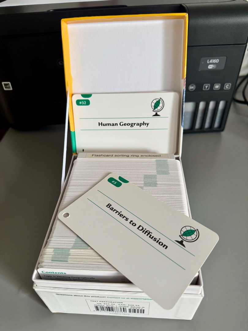 Barron's AP Human Geography Flashcards 5th Edition, Hobbies & Toys ...