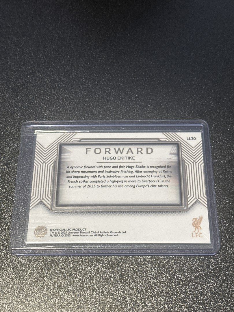 Hugo Ekitike Futera Liverpool Football Card, Hobbies & Toys ...