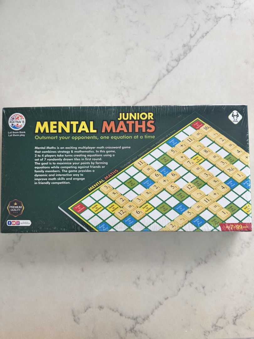 Ratna's Junior Mental Maths Board Game, Hobbies & Toys, Toys & Games on ...