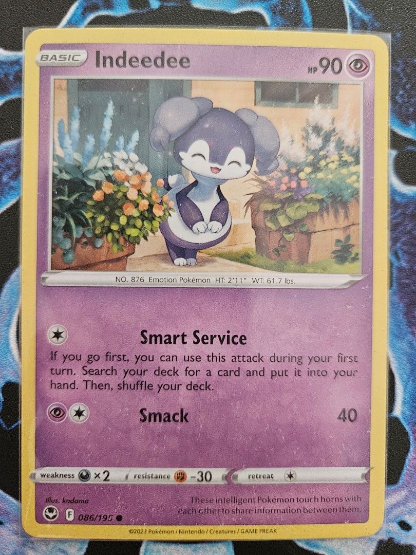 2022 Pokemon Sliver Tempest 086 Indeedee, Hobbies & Toys, Toys & Games ...