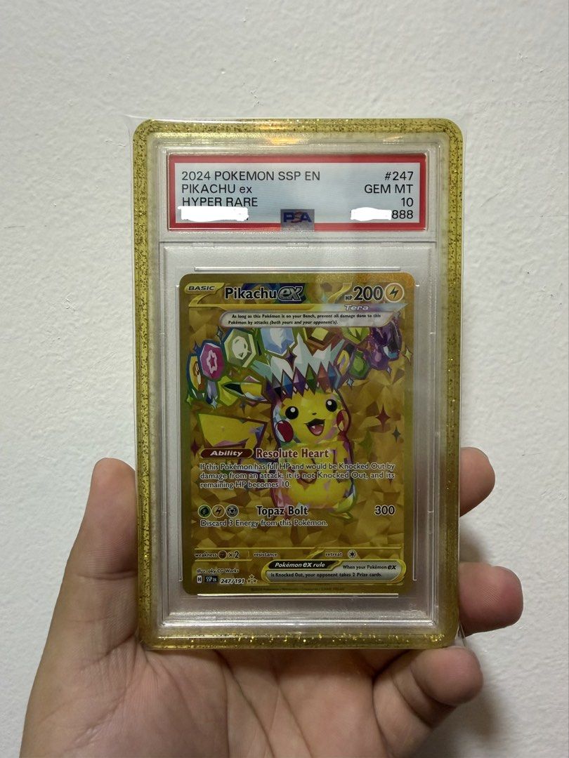 2024 Pokemon SSP EN Pikachu ex Hyper Rare PSA 10, Hobbies & Toys, Toys ...