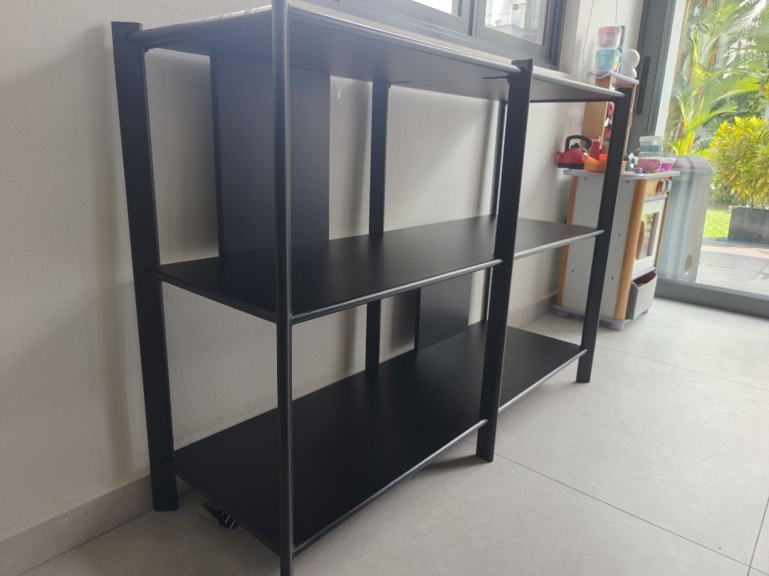 IKEA Jattesta Side board / black shelving, Furniture & Home Living ...