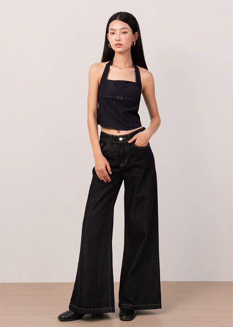 6style The Edit Denim Jeans In Midnight, Women's Fashion, Bottoms ...