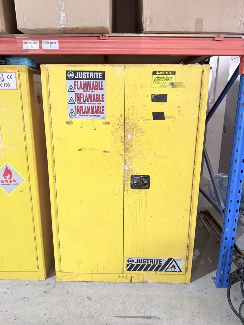 Justrite Flammable Liquid Storage Cabinet, Furniture & Home Living ...