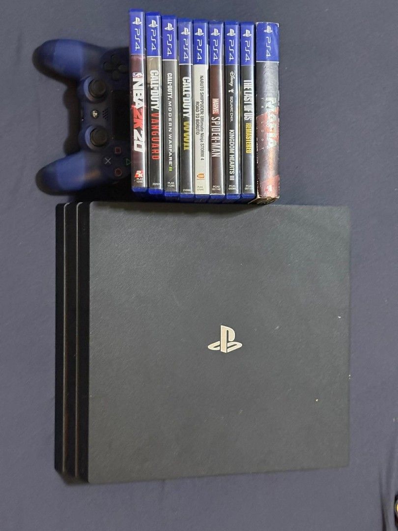 PS4 pro +9 games & oem controller, Video Gaming, Video Game Consoles ...