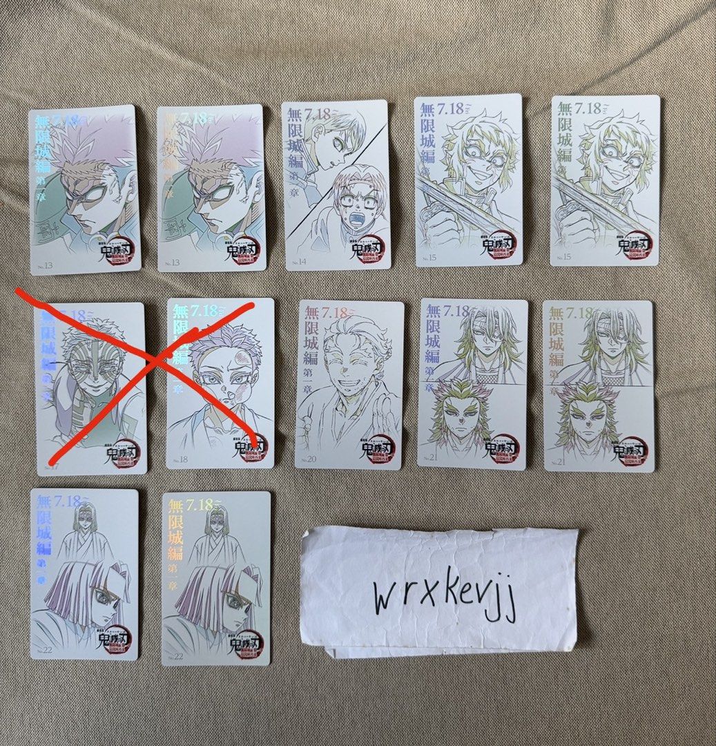 $3 Ufotable Authentic Demon Slayer Anime Cards, Hobbies & Toys, Toys ...