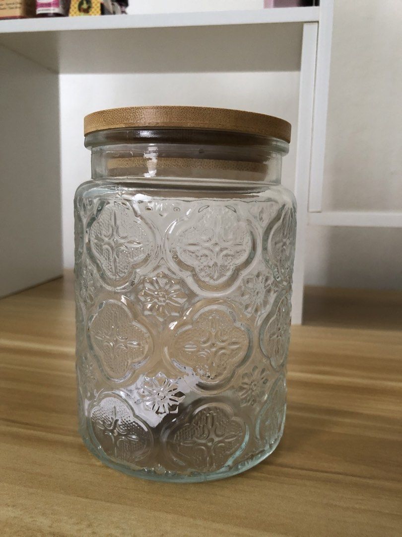 Knorr Glass Container with Bamboo Lid, Furniture & Home Living ...