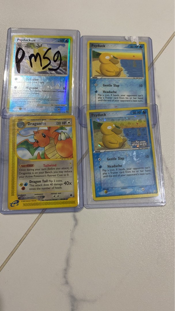 Pokemon Cards - Psyduck, Dragonite, Hobbies & Toys, Toys & Games on ...