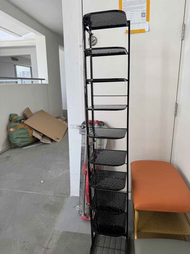 10-Tier Black Shoe Rack, Furniture & Home Living, Furniture, Shelves ...