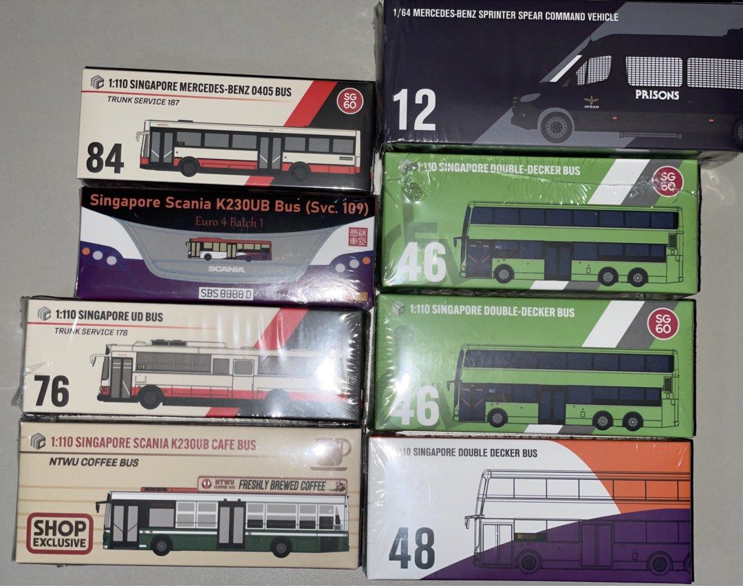 1/110 Singapore Bus and Train Models Masterpiece Collectibles, Hobbies ...