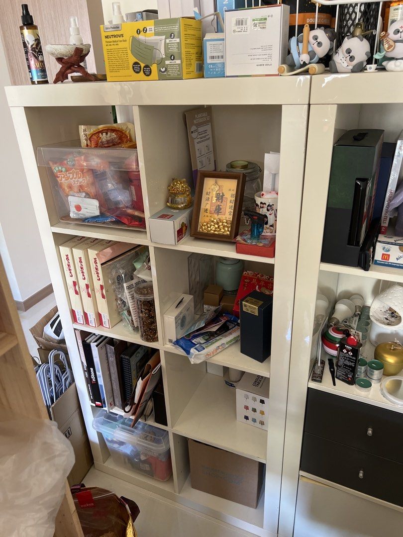 IKEA Kallax Storage Unit - White x2, Furniture & Home Living, Furniture ...