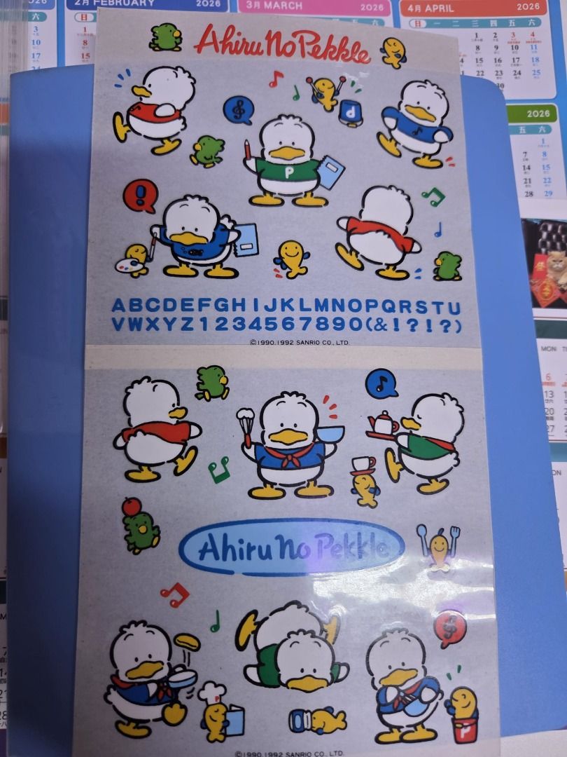 Sanrio stickers - Hello Kitty, Patty & Jimmy, Ahiru No Pekkle AP鴨貼紙, 興趣 ...