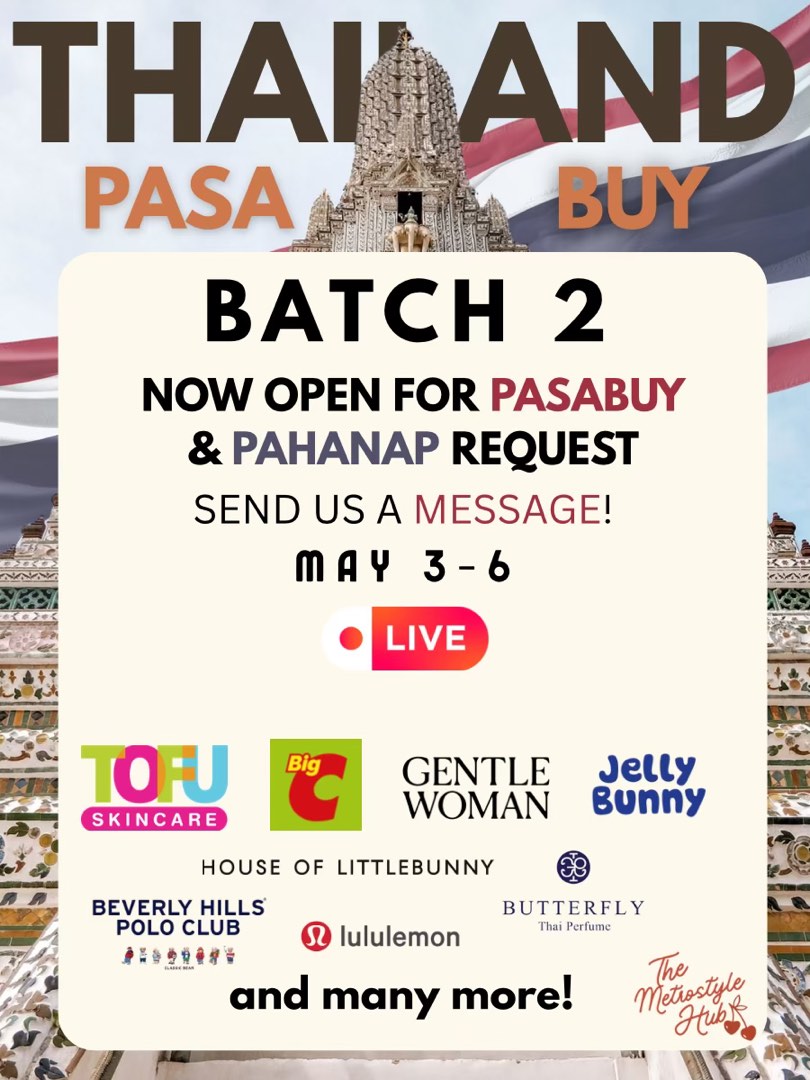 BATCH 2 BKK Pasabuy (Thailand), Announcements on Carousell