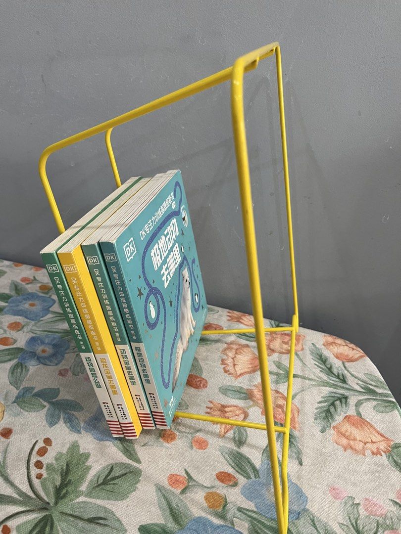 Yellow Metal Book Stand, Furniture & Home Living, Furniture, Shelves ...