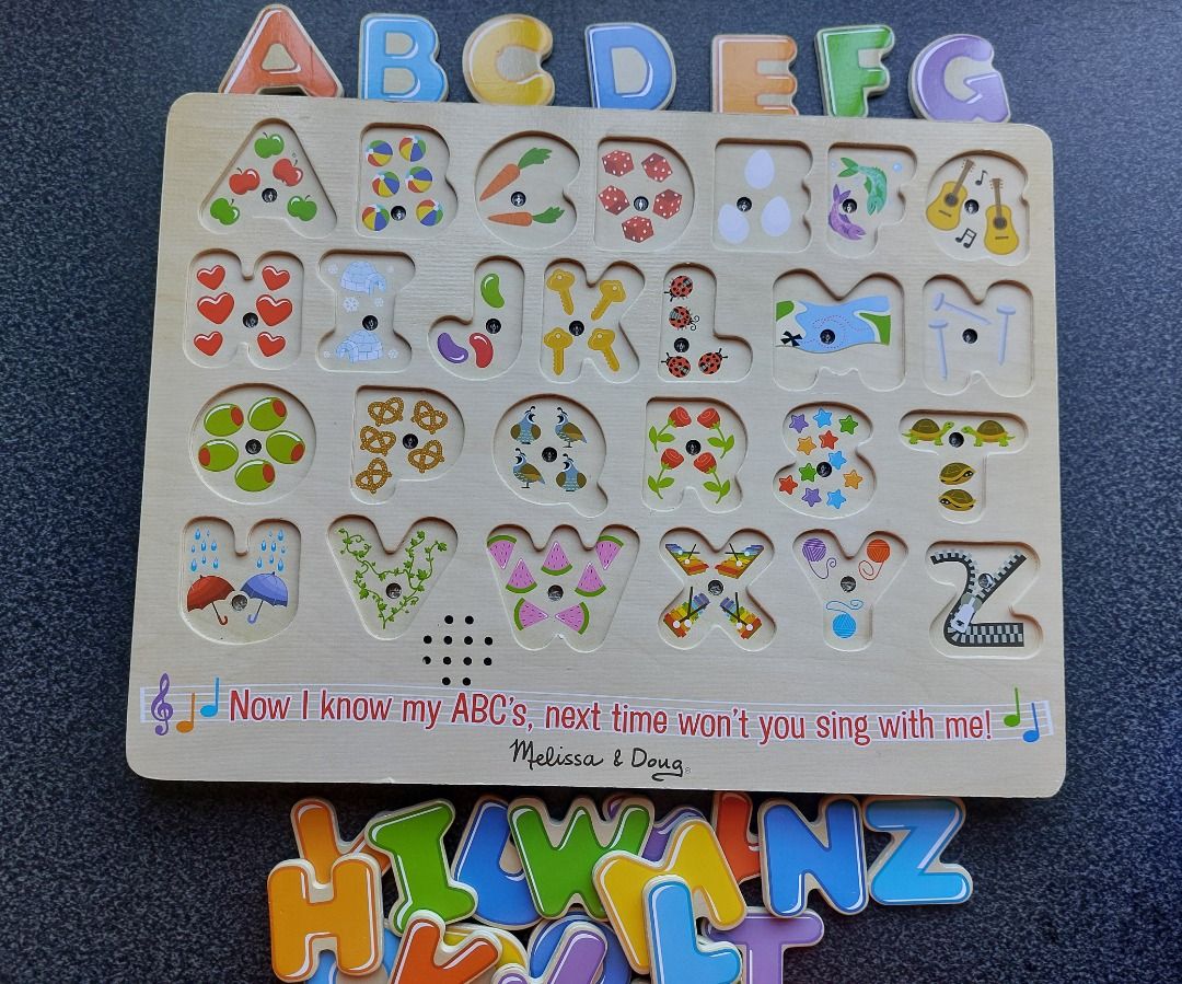 Melissa & Doug See and Hear Alphabet Sound Puzzle, Hobbies & Toys, Toys ...