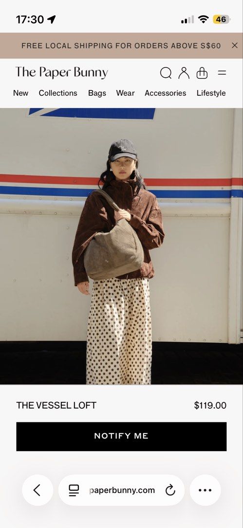 The Paper Bunny The Vessel Loft (Plush Pebble), Women's Fashion, Bags ...