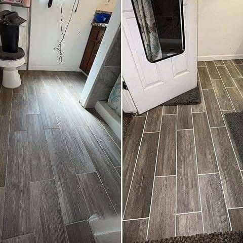 Toilet wall & floor grouting service/ Rerouting/ Living room floor ...