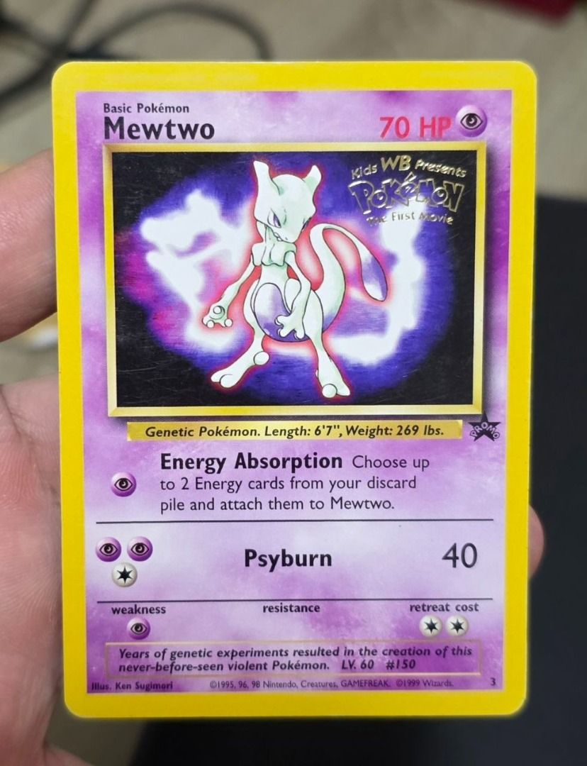 [Vintage] Mewtwo #3 - Pokemon WB Stamped Movie Promo (1999) - HP ...