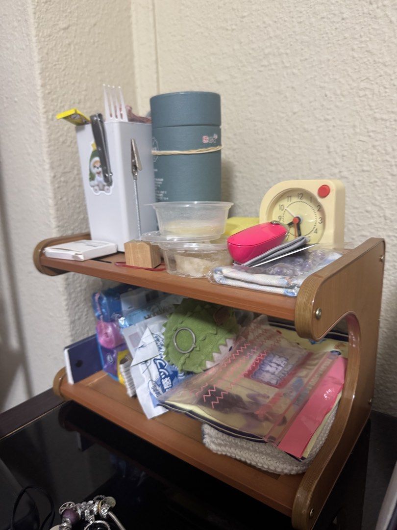 Wooden Two-Tier Shelf - Perfect for Storage, Furniture & Home Living ...