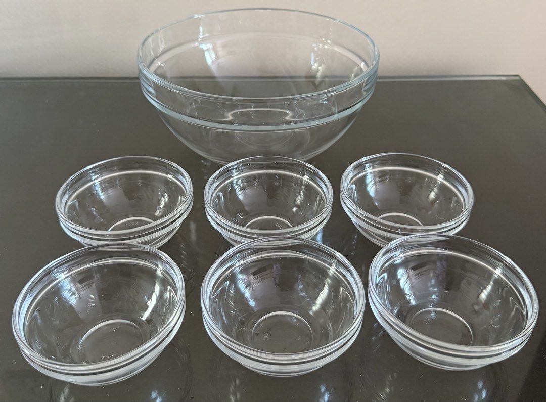 Extra resistant baking mixing Glass Bowl Set, Furniture & Home Living ...