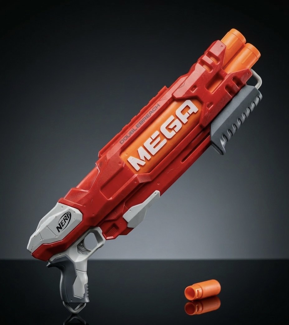 Nerf N-Strike Mega DoubleBreach Blaster Double-Barrel Toy Gun, Hobbies ...