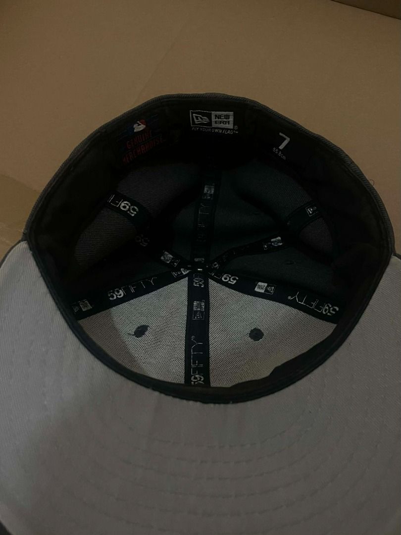 New Era 59FIFTY NY Yankees Fitted Cap (Grey/Red), Men's Fashion ...