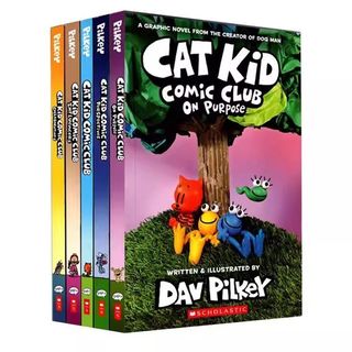 Cat Kid Comic Club Books by Dav Pilkey, Hobbies & Toys, Books ...