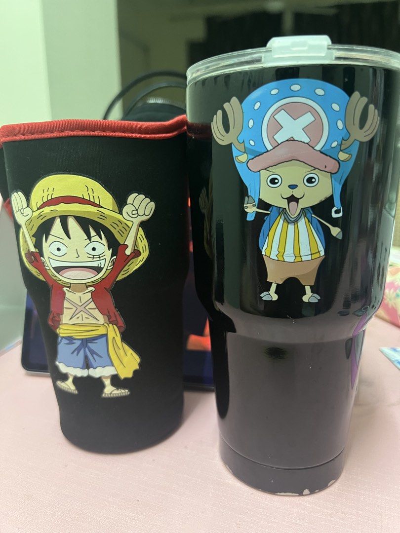 One Piece Luffy & Chopper Tumbler Set, Furniture & Home Living ...