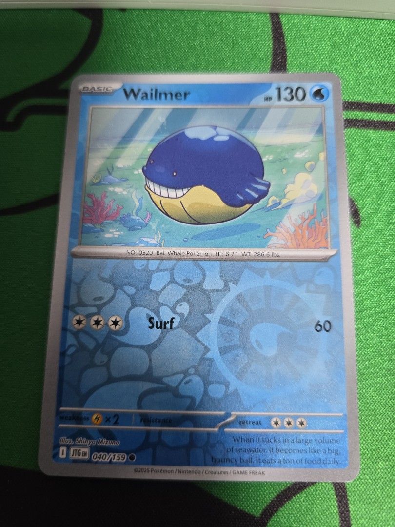 Pokemon Card - Wailmer holo, Hobbies & Toys, Toys & Games on Carousell