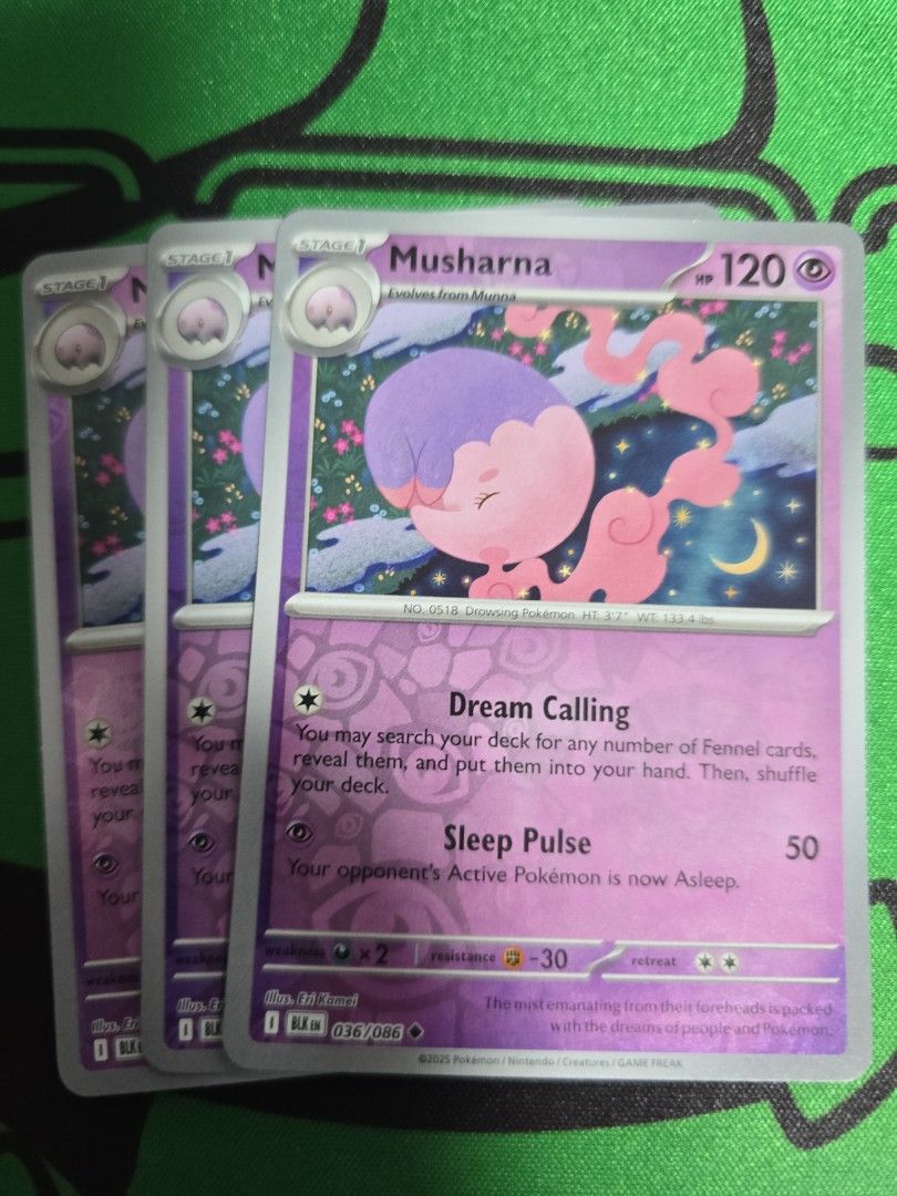 Pokemon TCG - Musharna Card holo, Hobbies & Toys, Toys & Games on Carousell