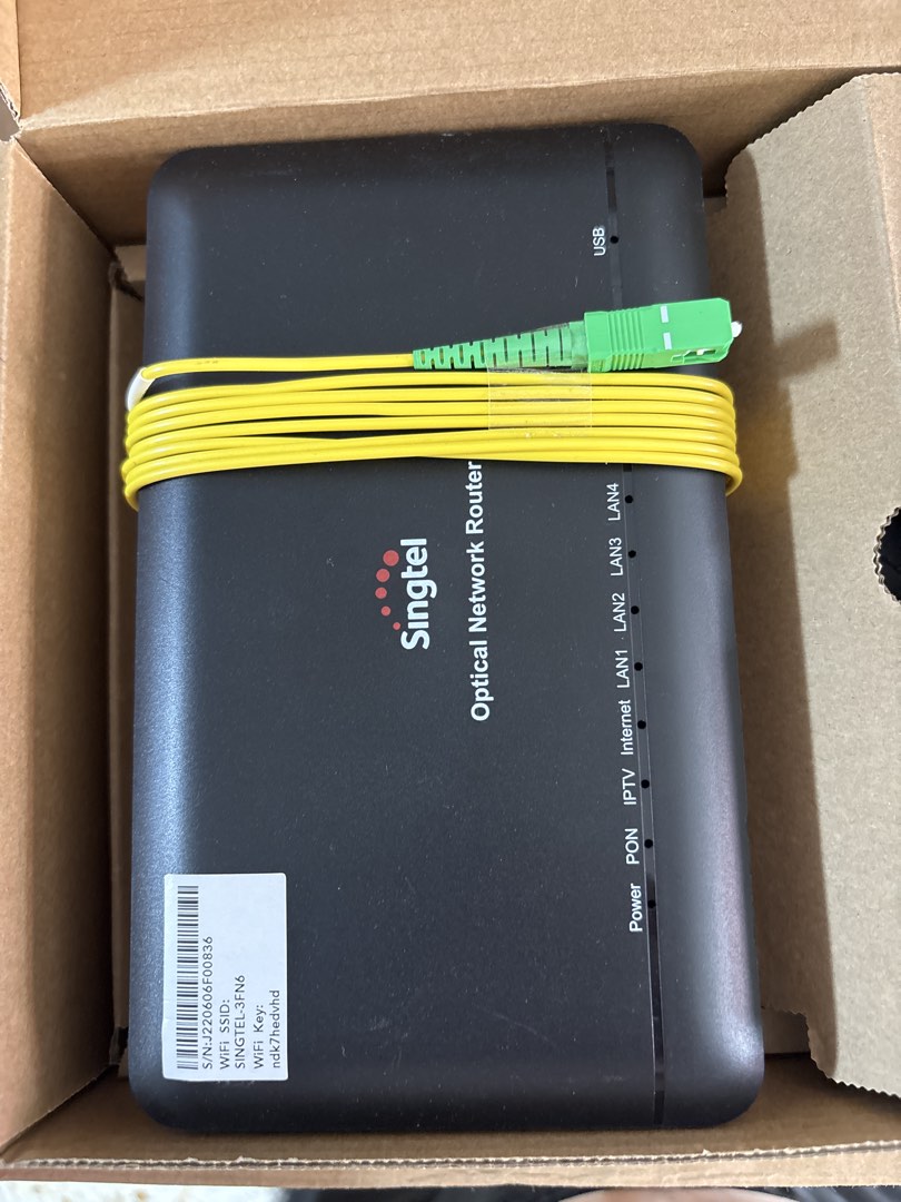 Singtel Optical Network Router, Computers & Tech, Parts & Accessories ...