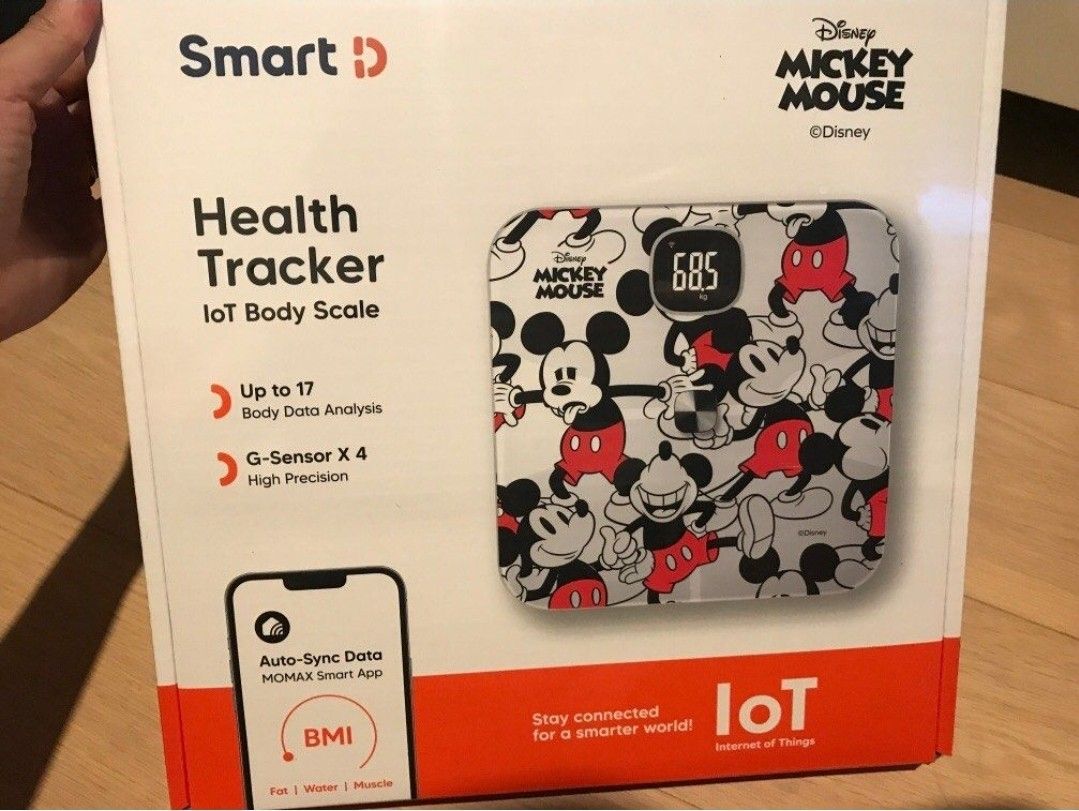 Disney Mickey Mouse Body Scale Health Tracker BMI體脂磅 全新未開封, 手提電話, 其他裝置 ...
